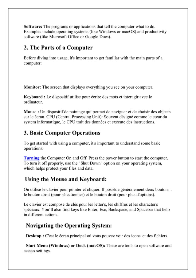 Step into Tech: Basic Computer Skills .. | PDF