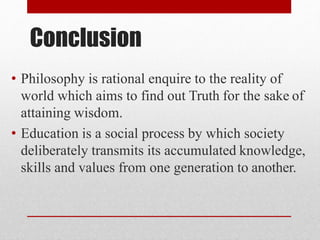 Introduction philosophy of education | PPTX