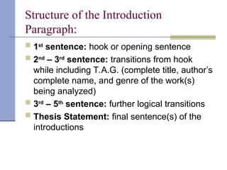 introduction powerpoint for literary analysis.ppt