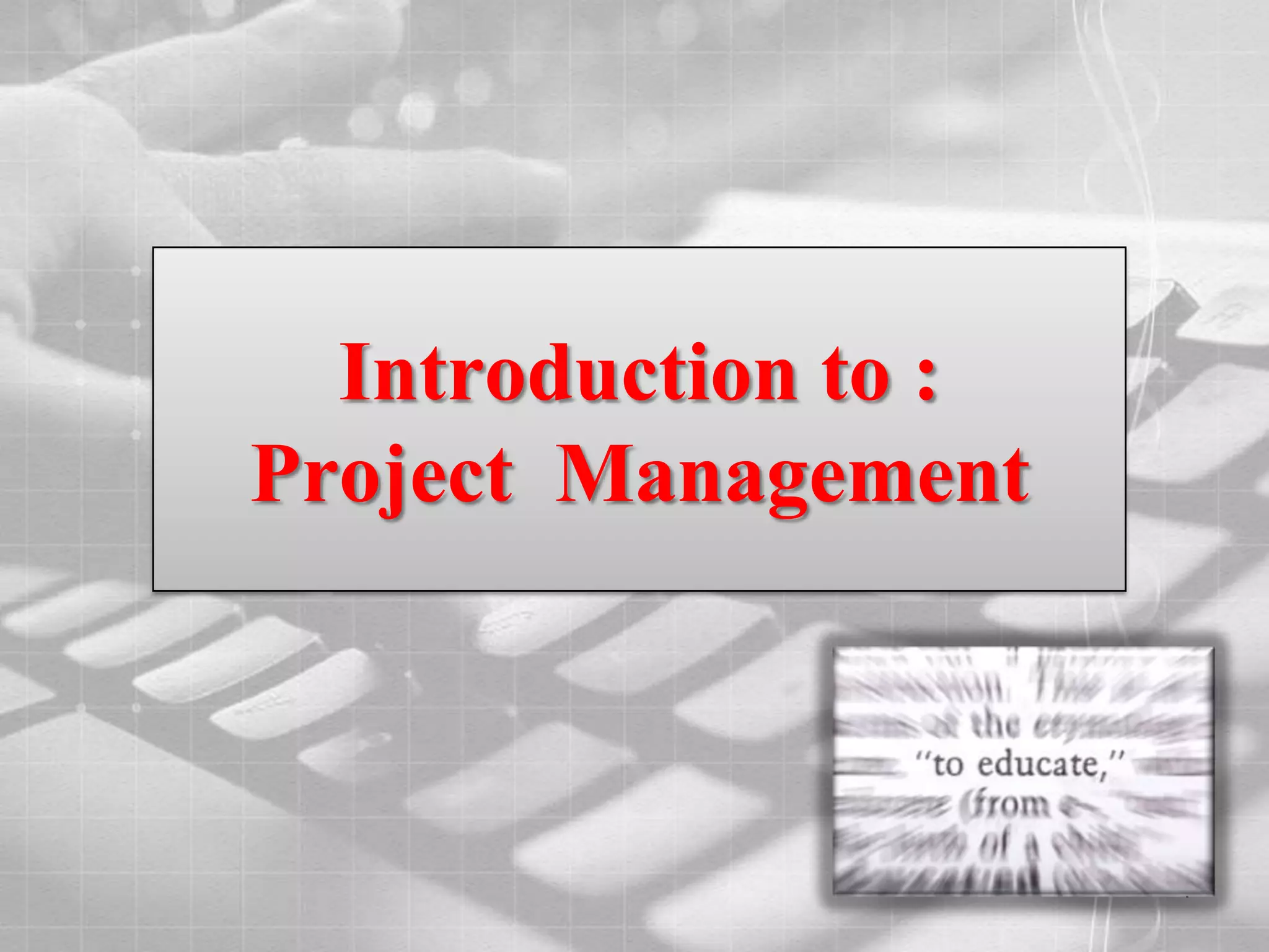 Introduction project management | PPTX