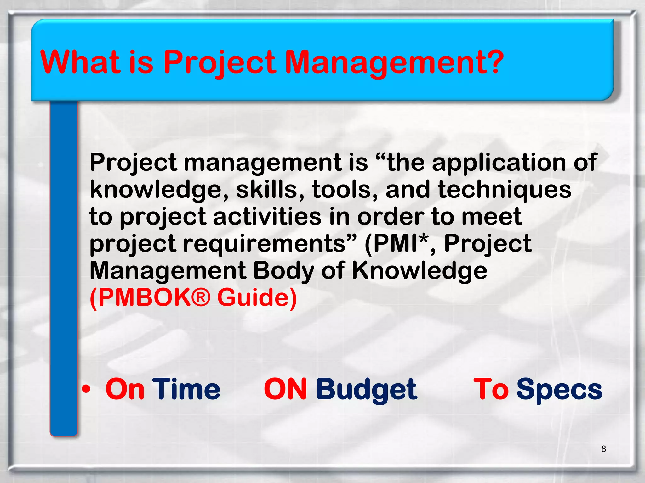 Introduction project management | PPT