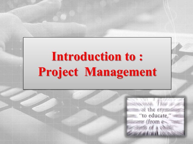 Introduction project management | PPT