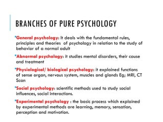 INTRODUCTION OF PSYCHOLOGY IN WHICH INCLUDED THE DEFINITION ...