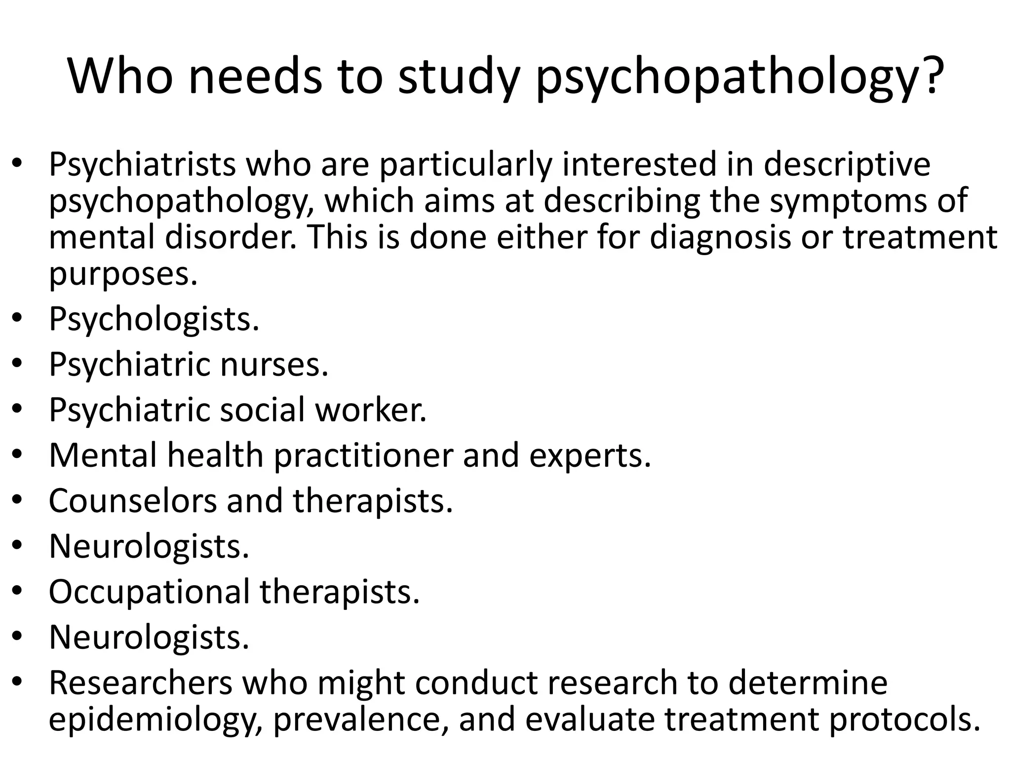 Introduction Psychopathology | PPTX
