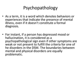 Introduction Psychopathology | PPTX