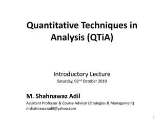 Introduction Q Ti A | PPT