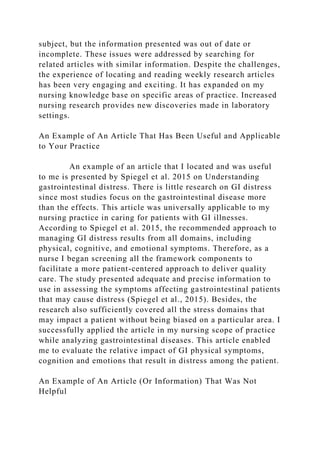 Introduction Research articles are beneficial in expa.docx