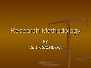 Introduction research methodology | PPT