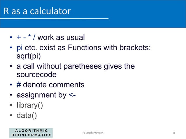 Introduction R Programming Ppt