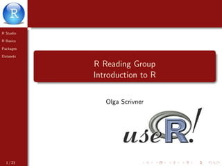 Introduction to Rstudio | PDF