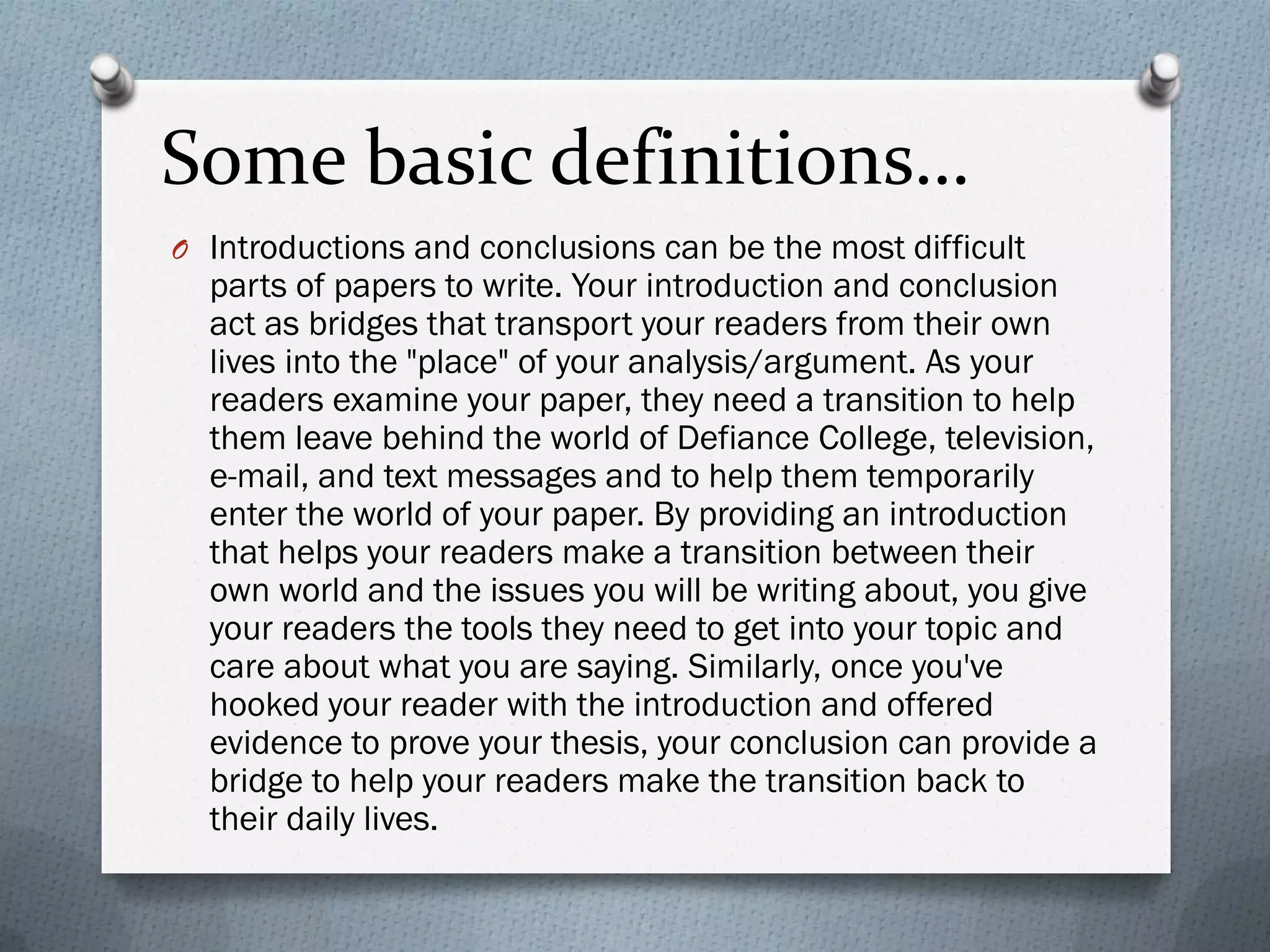 Introductions and conclusions | PDF