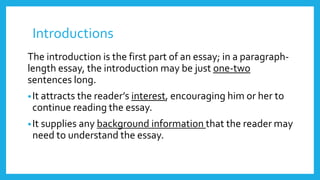 Introductions, Conclusions, and Titles | PPT