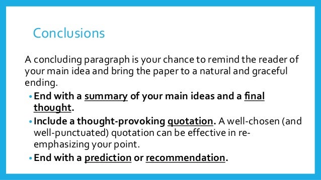 Introductions, Conclusions, and Titles