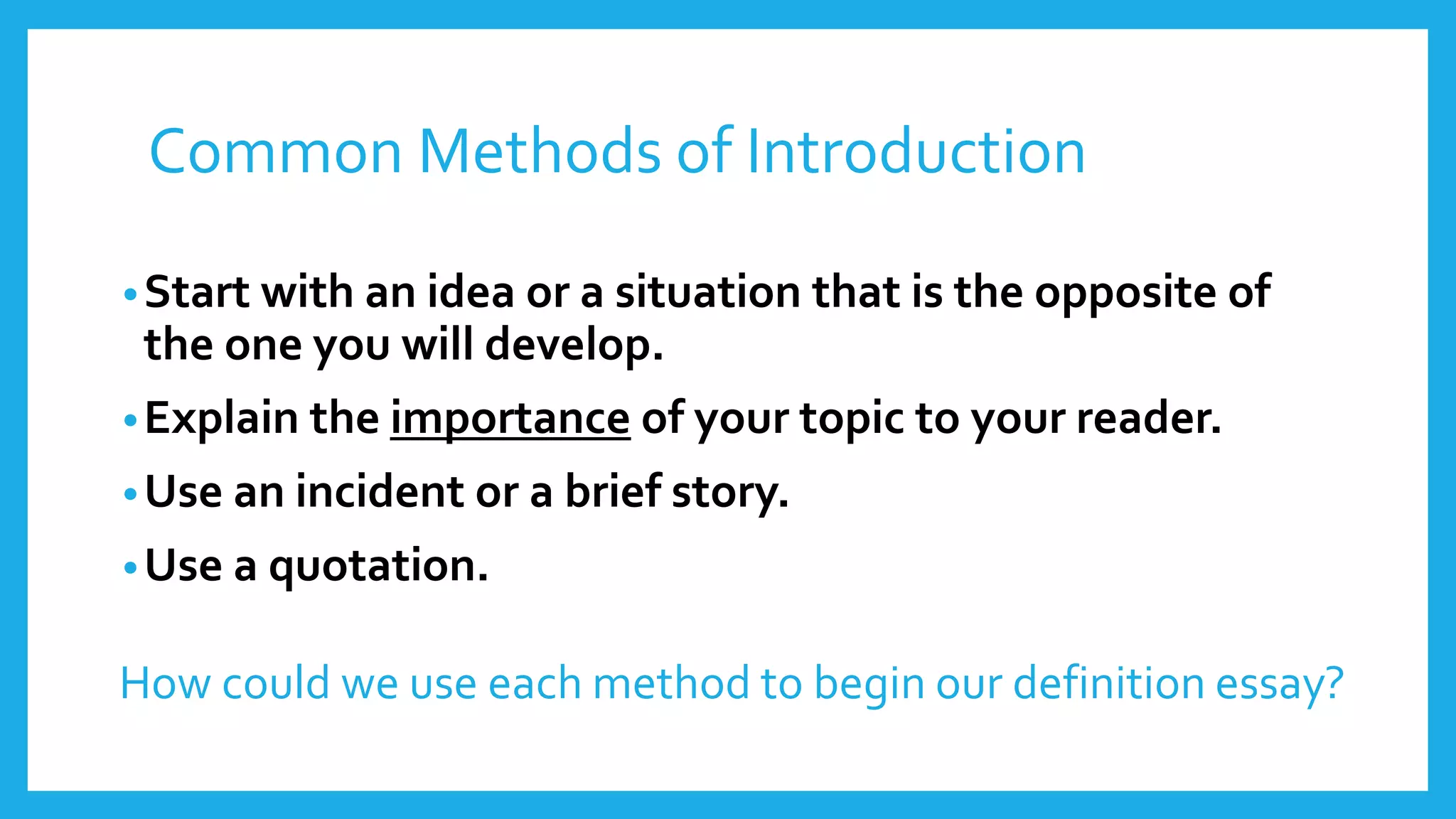 Introductions and Conclusions | PPTX