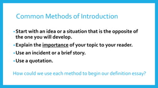 Introductions and Conclusions | PPTX