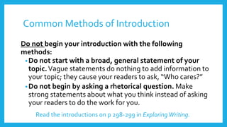 Introductions and Conclusions | PPTX