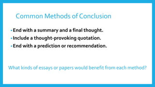 Introductions and Conclusions | PPTX