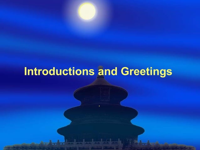 Introductions and greetings | PPT