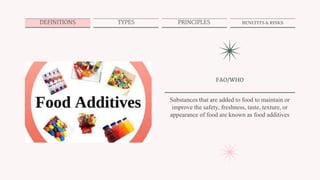 food additives Introductions | PPTX | Healthy Cooking and Eating | Food ...