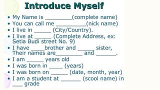 Introduction Self & Others | PPT