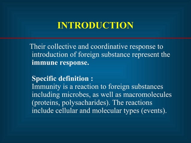 Introduction to immune system | PPT