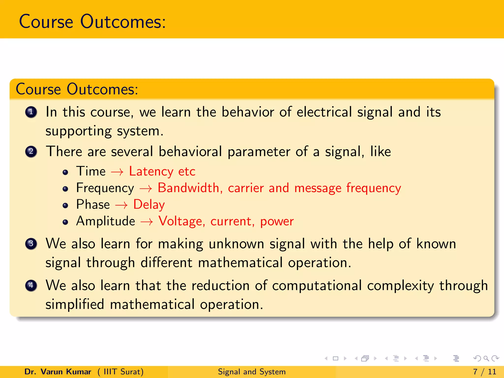 Introduction to signal and system | PDF