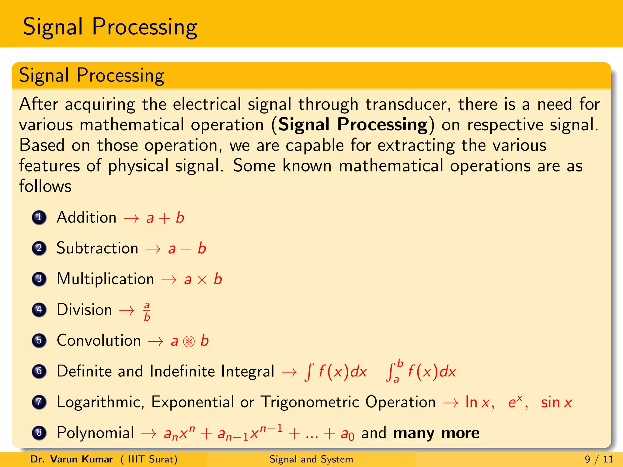 Introduction to signal and system | PDF
