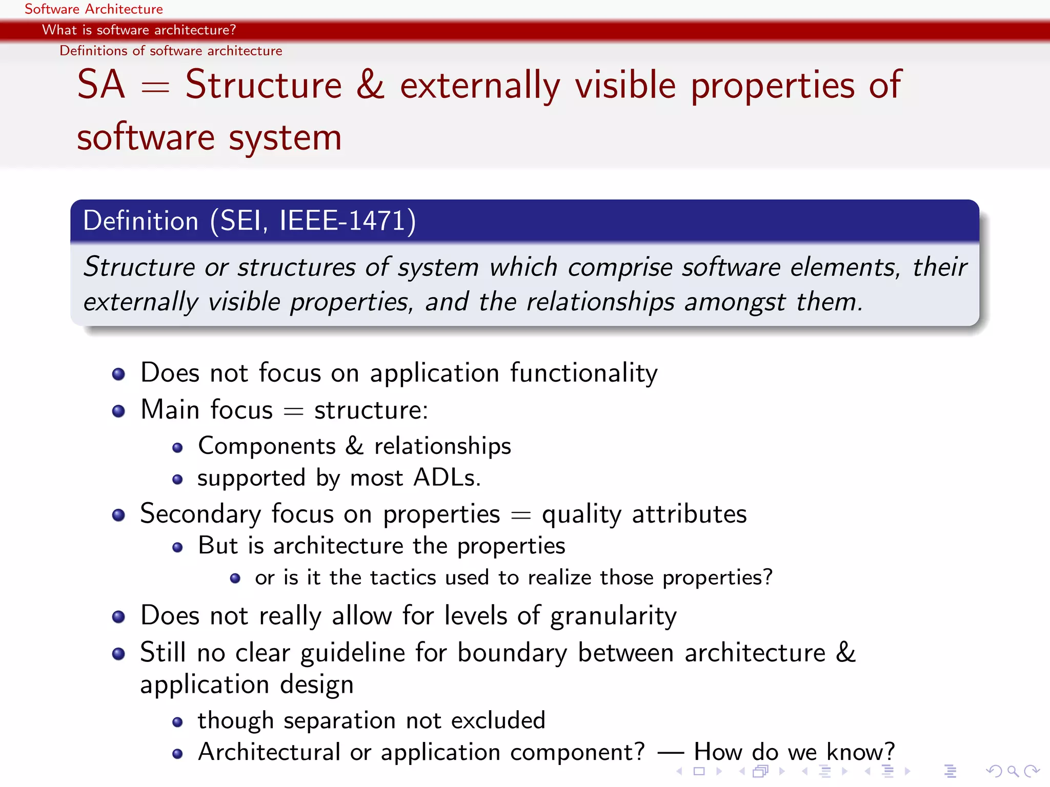 What is Software Architecture? | PDF