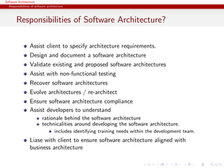 What is Software Architecture? | PDF