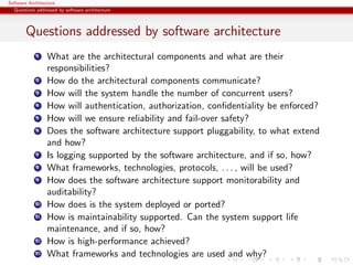 What is Software Architecture? | PDF