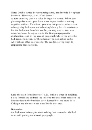 IntroductionSometimes, you just have to give bad news. Sometimes.docx ...