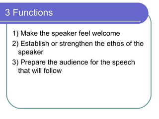 Introduction Speech | PPT
