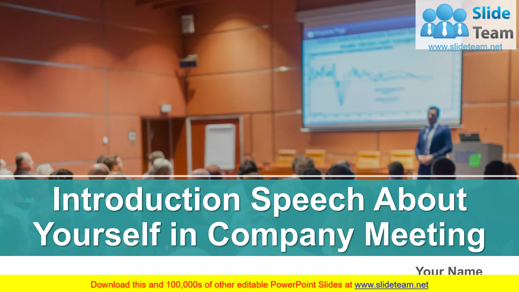Introduction Speech About Yourself In Company Meeting PowerPoint ...