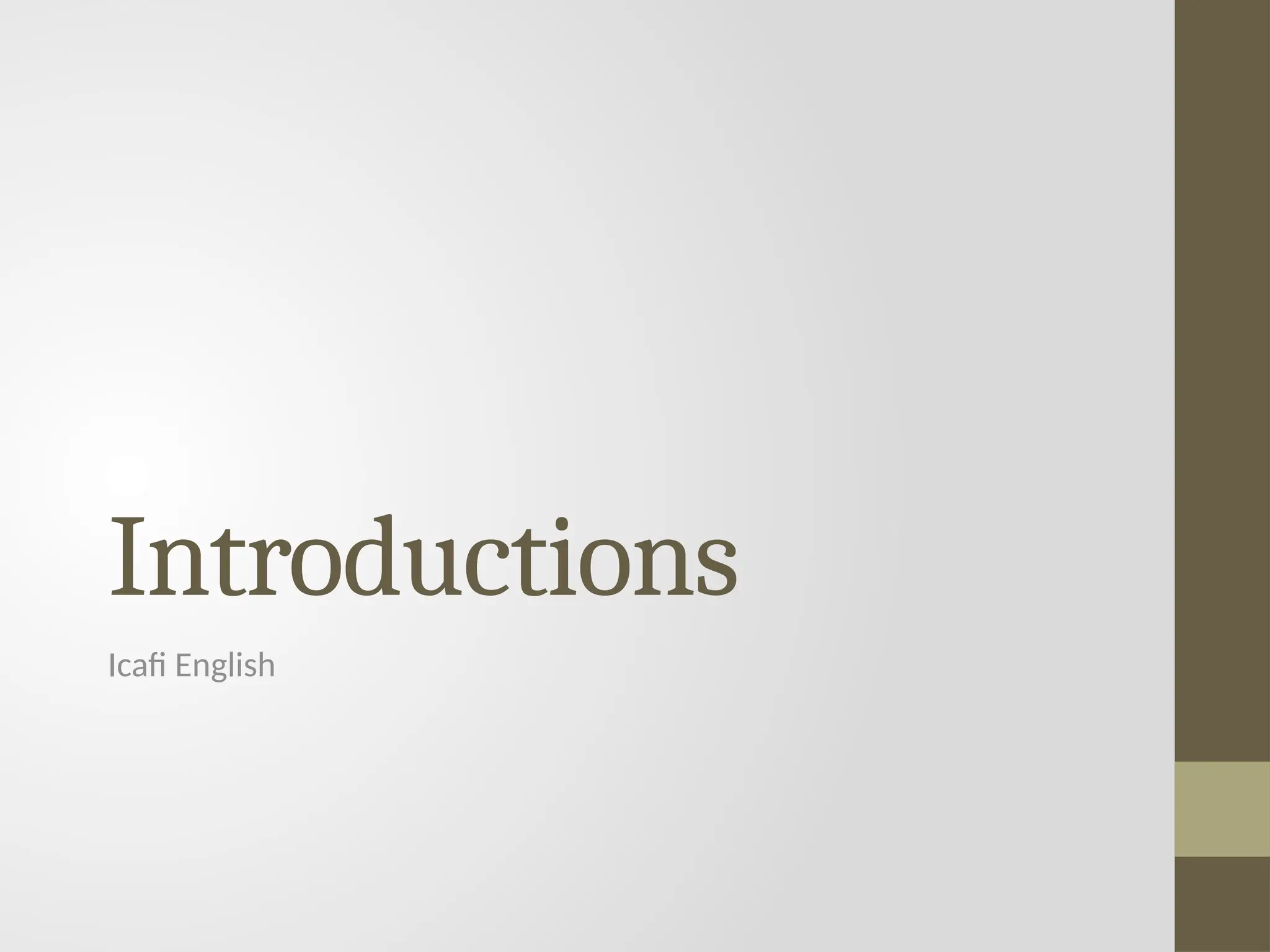 Introductions Presentation PowerPoint presentation for esl | PPTX