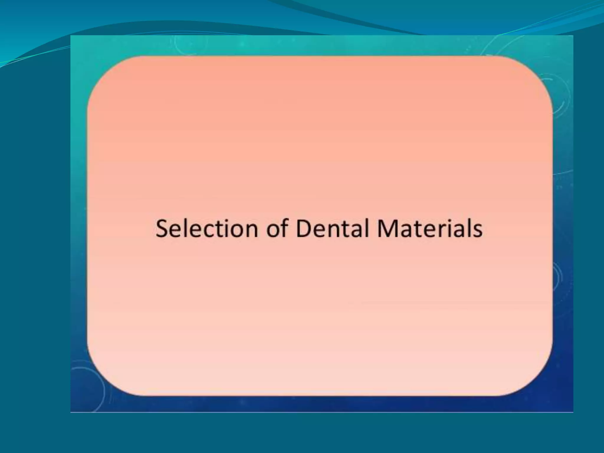 Introduction & standardization of dental materials | PPTX