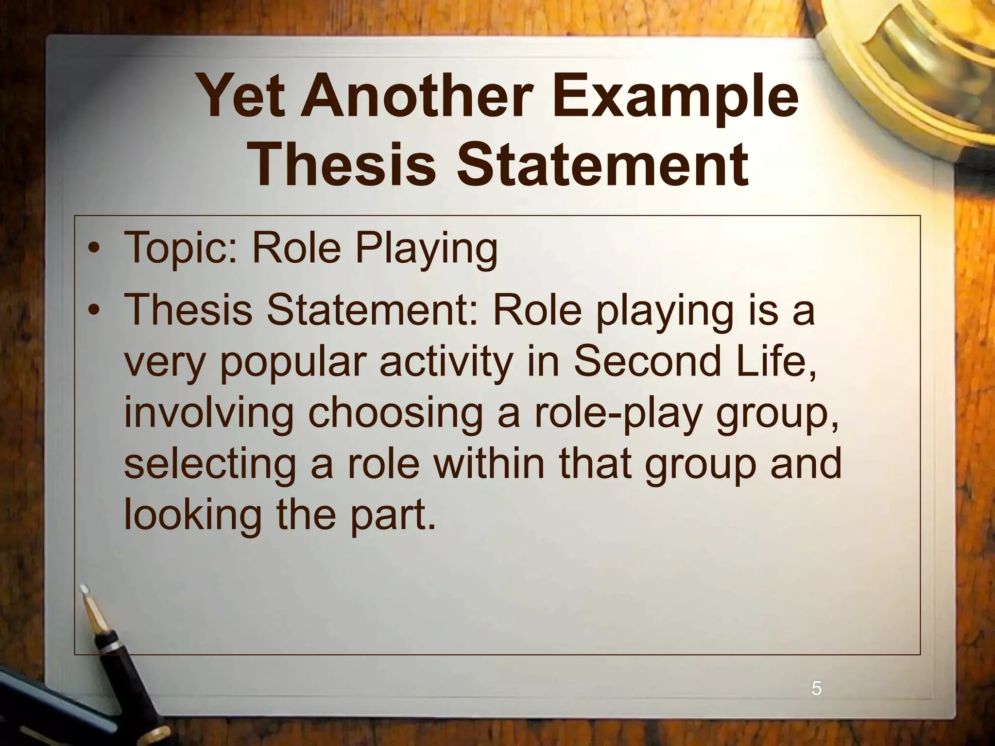 Introductions thesisstatements | KEY | Education