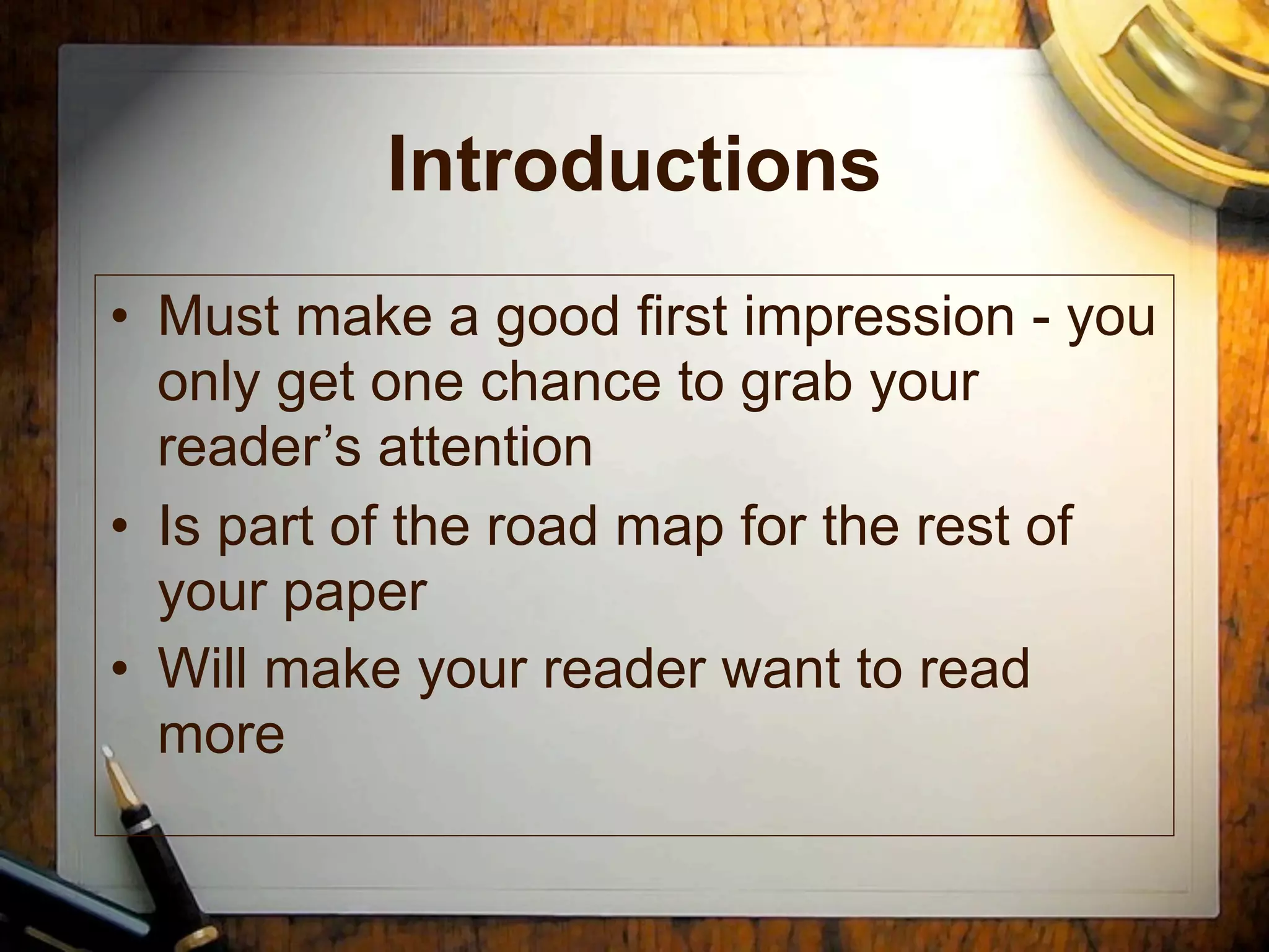 Introductions thesisstatements | KEY | Education