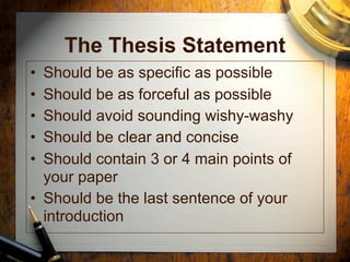 Introductions thesisstatements | KEY | Education