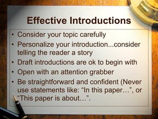 Introductions thesisstatements | KEY | Education