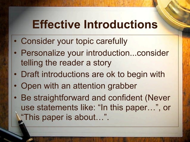 Introductions thesisstatements | KEY | Education