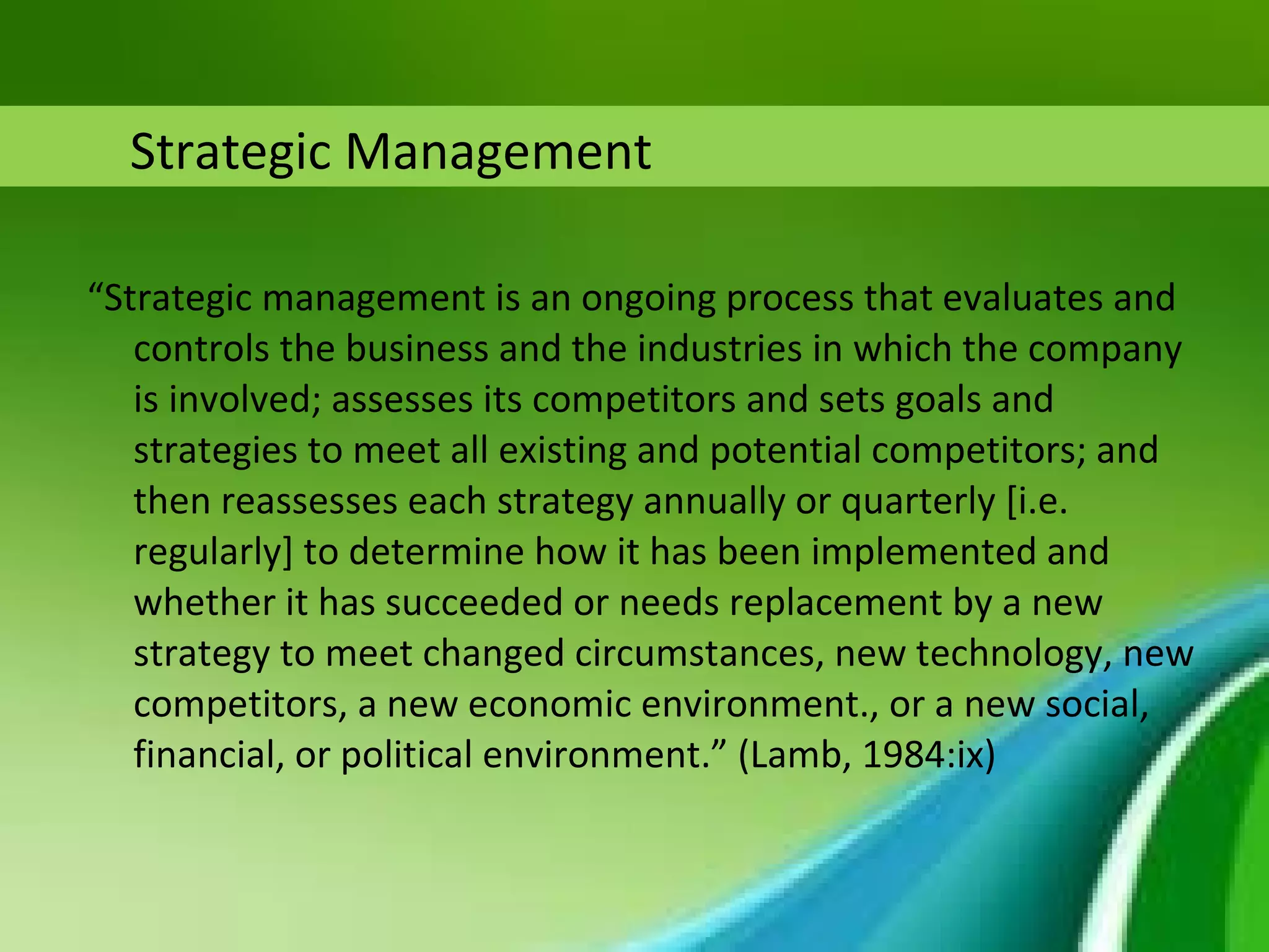 Introduction: Strategic Management of Engineering Enterprise | PPT