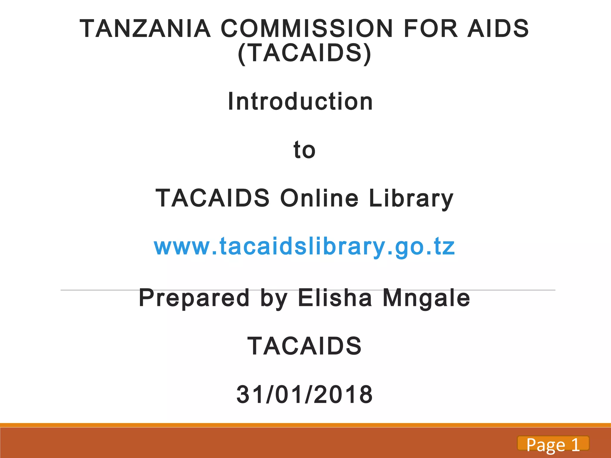 Introduction tacaids digital library | PPT
