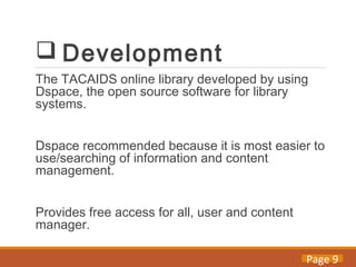 Introduction tacaids digital library | PPT