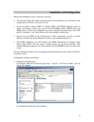 The best Teradata RDBMS introduction a quick refresher | PDF