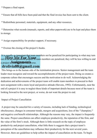 Introduction Termination of a project is inevitable, but how it .pdf