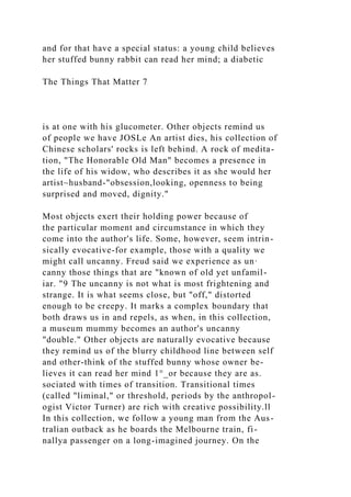INTRODUCTION THE THINGSTHAT MATTERSherry TurkleI gr.docx