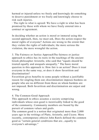 INTRODUCTION THINKING ETHICALLY A Framework for Moral Decisio.docx