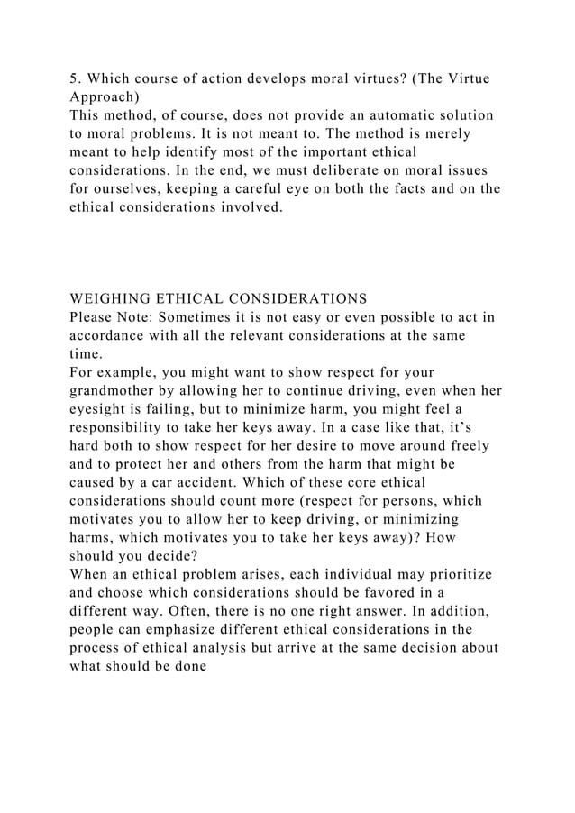 INTRODUCTION THINKING ETHICALLY A Framework for Moral Decisio.docx