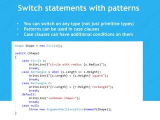 Introduction to C# 6.0 and 7.0 | PPT