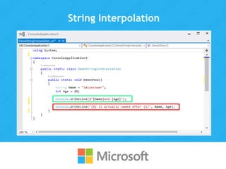 Introduction to C# 6.0 and 7.0 | PPT | Free Download